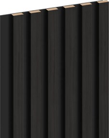 Mexen Lam-B, akustické stěnové lamely 275 × 30 cm, HDF deska 4 mm, technická dýha, eben černý, S100-275307-3015-023