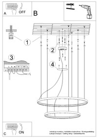 Thoro TH.214 - LED Lustr na lanku RIO LED/80W/230V CRI90 3000K zlatá