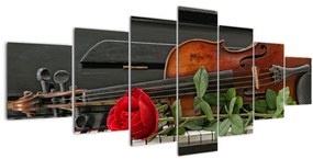 Obraz - Vzpomínka na hudebníka (210x100 cm)
