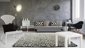 Tutumi Norský kusový koberec Barcelona 3D šedá a ekru Rozměr: 140x200cm