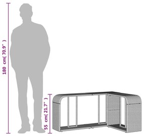 vidaXL Úložné regály 2 ks hnědé polyratan