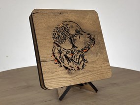 Li-Go "Labrador štěně" lampa 19x19cm provedení povrchu: dub