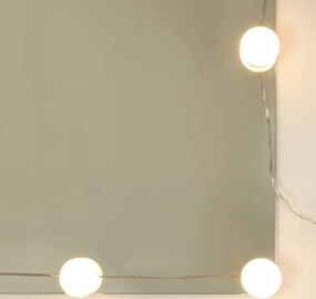 vidaXL LED toaletní stolek se skříňkou kompozitní dřevo [3120186] Barva: kouřový dub