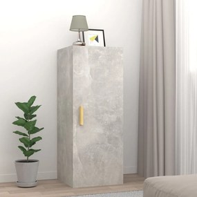 Nástěnná Skříňka Betonově Šedá 34,5X34X90 Cm Kompozitní Dřevo - Betonová šedá