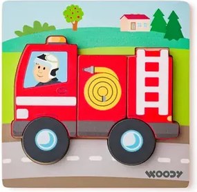Woody Puzzle Baby - hasič / od 12 měsíců