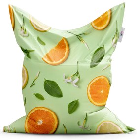 Sablio Sedací vak Classic Citrus a květ - 200x140 cm