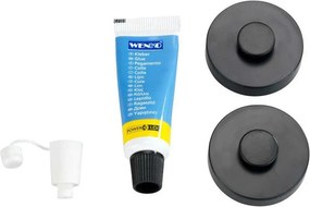 Sada 2 černých samodržících nástěnných držáků Wenko Power-Loc Classic Plus