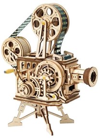 RoboTime - 3D dřevěné mechanické puzzle Filmový projektor