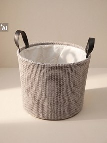 Sinsay - Úložný koš ze žinylky s uchy - šedá