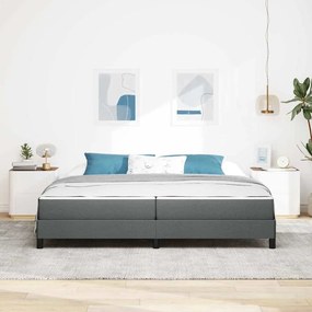 Postel s boxspringem Tmavě šedá 200 x 200 cm textil 3398515