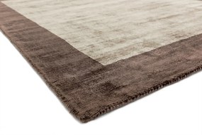 Hnědý  koberec Ife Border Choco Mocha Rozměry: 200x200 cm