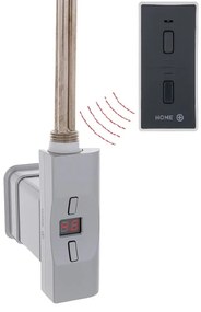 Hydronix Home Plus, D-profil, topná tyč 300 W Barva topné tyče: Matný chrom, Připojení topné tyče: Bez kabelu s mechanickým vypínačem