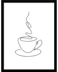 Plakát v rámu 30x40 cm Linear Coffee – Styler