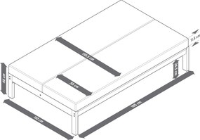 Tchibo - Zahradní lavice 2 v 1 – dvojité lehátko - barva: šedá