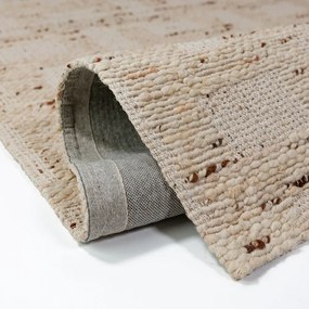 Ručně tkaný koberec s příměsí vlny v přírodní barvě 140x200 cm Rova Blend – Flair Rugs