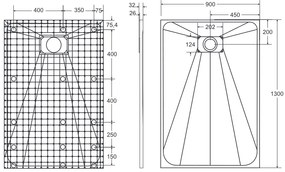 BESCO Obdélníková sprchová vanička VEXO - bílá Barva - Bílá, Nožičky k vaně - Bez nožiček, Rozměr A - 130 cm, Rozměr B - 90 cm VEXOOWD1390W