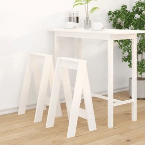 Stoličky 2 ks bílé 40 x 40 x 75 cm masivní borové dřevo