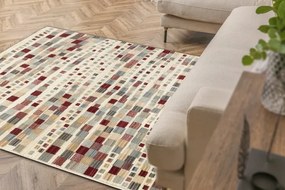 Koberec KILIM 7950/52933 geometrický šedý / béžový