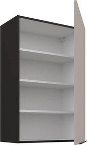 ARIA cb | horní skříňka 60 G-90 1F policová | 60 cm | VYSOKÁ | ANTI FINGERPRINT povrch | černá/béžová