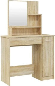 Toaletní stolek sada dub sonoma 86,5 x 35 x 136 cm 3114149
