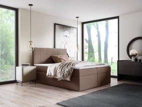 Eka Kontinentální čalouněná postel SMART - Trinity (140x200 cm) Barva látky Trinity: Černá (Trinity 2316)