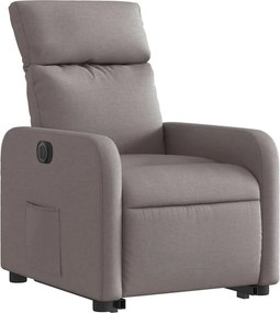 Elektrické zvedací polohovací křeslo taupe textil 3206724