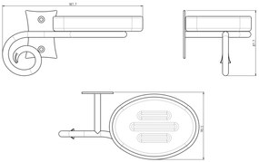 Sapho, REBECCA mýdlenka, černá/keramika, CC002