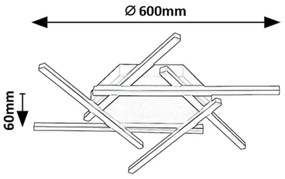 Rabalux 71365 - LED Přisazený lustr SEVERINE LED/40W/230V 3000K