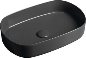 Sapho Infinity - Umyvadlo na desku, 55x36 cm, bez přepadu, antracit 10NF65055-2C