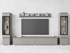 Nábytek do obývacího pokoje Sawoti II, Barva: šedé palladium, Osvětlení: bez osvětlení