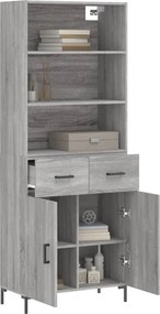 Skříň highboard šedá sonoma 69,5 x 34 x 180 cm kompozitní dřevo 3200519