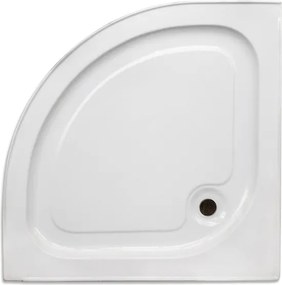 Roltechnik Outlet Čtvrtkruhový sprchový kout AVILES + vanička Varianta: rozměry: 80x80 cm - (AVILES/80x80 - 4000660), Barva profilů a typ výplně: profily: bílá, výplň: transparent