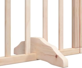 Zábrana pro psy s dvířky skládací 9 panelů 450 cm topol 3155532