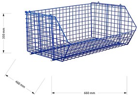 FEROPLAST spol. s.r.o Průmyslový úložný koš KS6 660x460x350 mm, stohovatelný