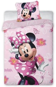 Faro DĚTSKÉ BAVLNĚNÉ POVLEČENÍ MINNIE MOUSE 140X200 CM, 1KS 70X90 CM VZOROVANÉ