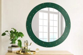 Kulaté zrcadlo s dekorem Zelená luxusní šablona fi 60 cm