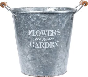 Pozinkovaný květináč Flowers & Garden 25 cm