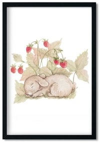 Dětský plakát na zeď SPÍCÍ ZAJÍC Zvolte rozměr: 50 x 70 cm