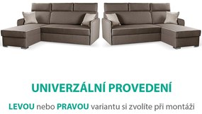 Sedací souprava FIT | 205x164 | LEVÁ i PRAVÁ | tmavě hnědá | POSLEDNÍ KUS