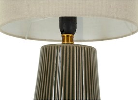 Khaki/krémová keramická stolní lampa s textilním stínidlem (výška 41,5 cm) Harmony – Mauro Ferretti