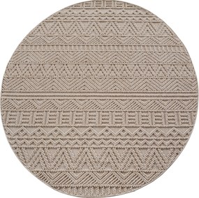 Ayyildiz, Kusový koberec Helix 2202 beige kruh, 80x80, béžová, chodba / předsíň