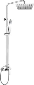 Mereo Mereo, Nástěnná sprchová baterie Eve 150mm se sprch.soupravou,ruční a talíř.sprchou slim 200x200mm, CBE60104SDE