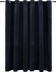 vidaXL Zatemňovací závěs s kovovými kroužky sametový 290x245cm [134491] Barva: Tmavě moddrá