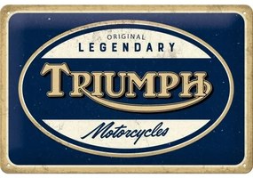 Plechová cedule Triumph - Legendary Motorcycles, (20 x 30 cm)