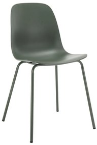 OnaDnes -20% Olivově zelená plastová jídelní židle Unique Furniture Whitby