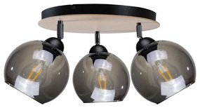 Keter Lighting | Bodové svítidlo UNO WOOD 3xE27/60W/230V černá/hnědá | NA0224