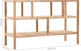 Koupelnový regál masivní ořechové dřevo 100 x 40 x 65 cm 247100