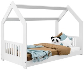 Dětská postel Domeček 160x80 D2E bílá s roštem