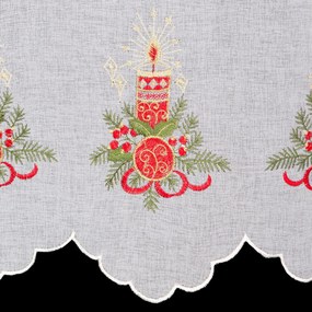 KRÁTKÁ ZÁCLONA NA POUTKÁCH XMAS15 145X70 CM VZOROVANÁ