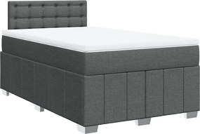 Box spring postel s matrací tmavě šedá 120x190 cm textil 3287022